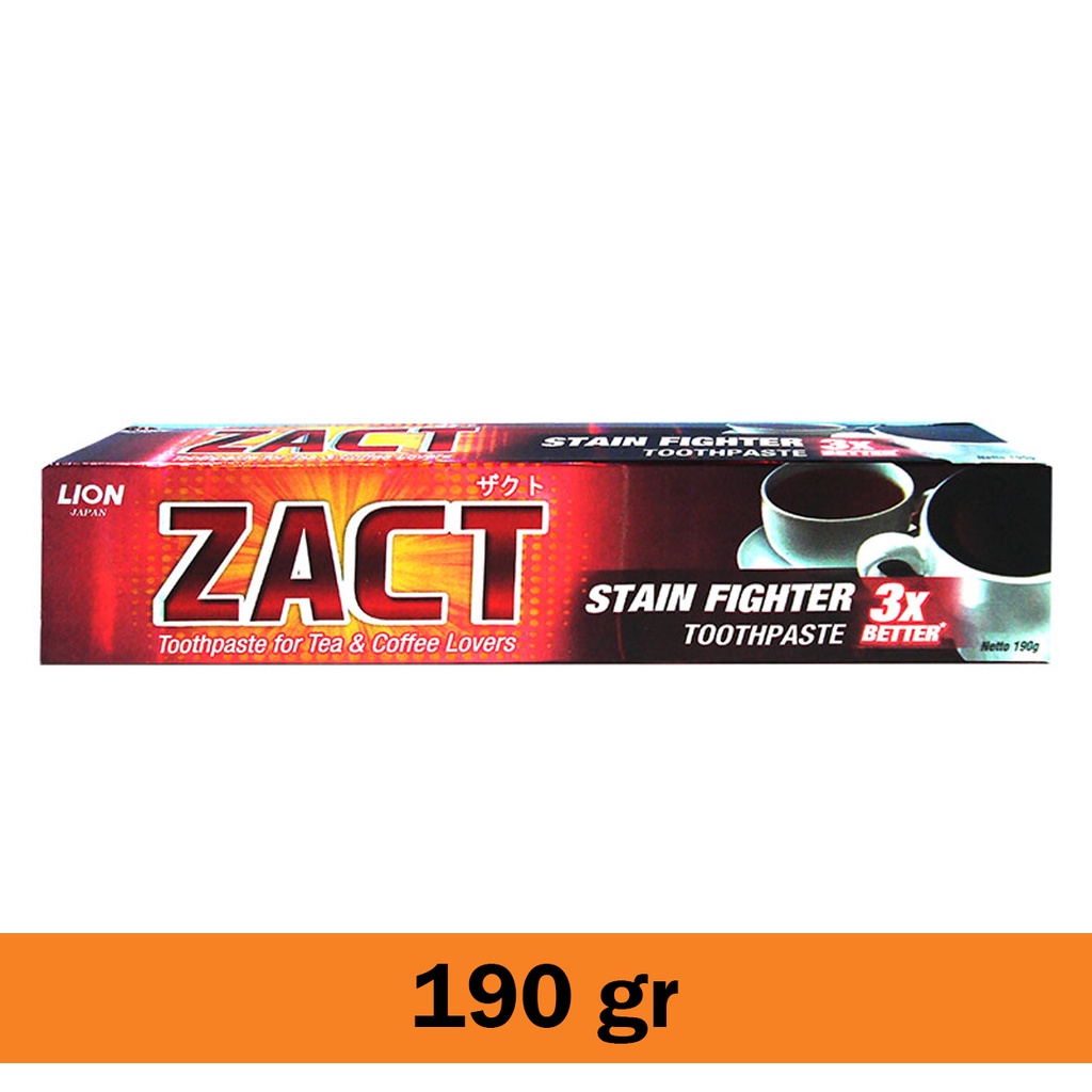 Jual ZACT stain fighter toothpaste 190 gr | Shopee Indonesia