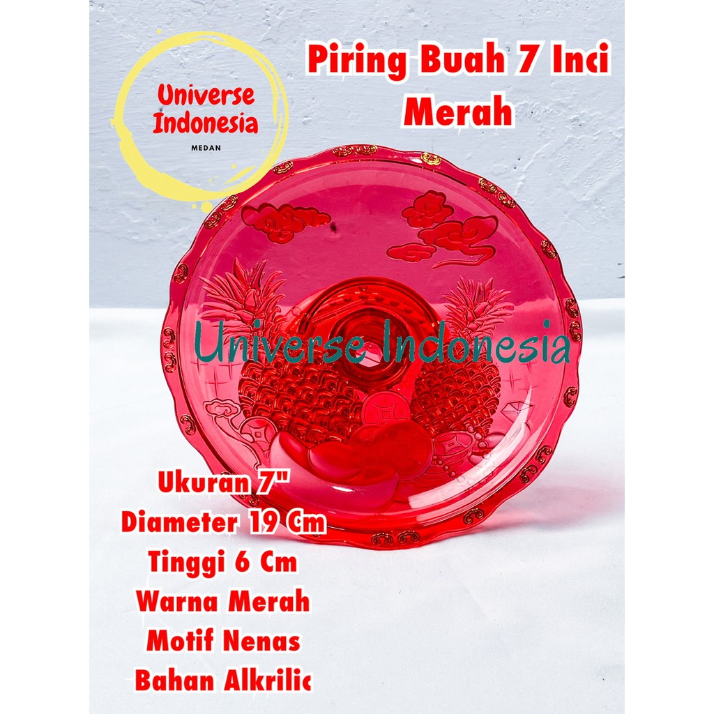 Jual Piring Puja Sembahyang 7 Inci Merah | Shopee Indonesia
