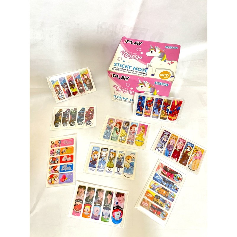 Jual 1 Pack 12 pcs Random Sticky Notes / Post It / Pembatas Buku ...