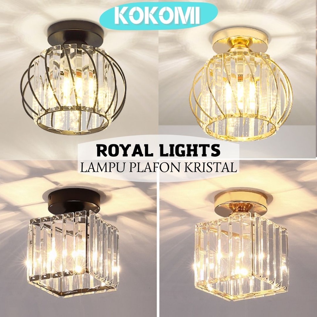 Jual Kokomi Lampu Kristal Plafon rumah Lampu ceiling kristal kotak ...