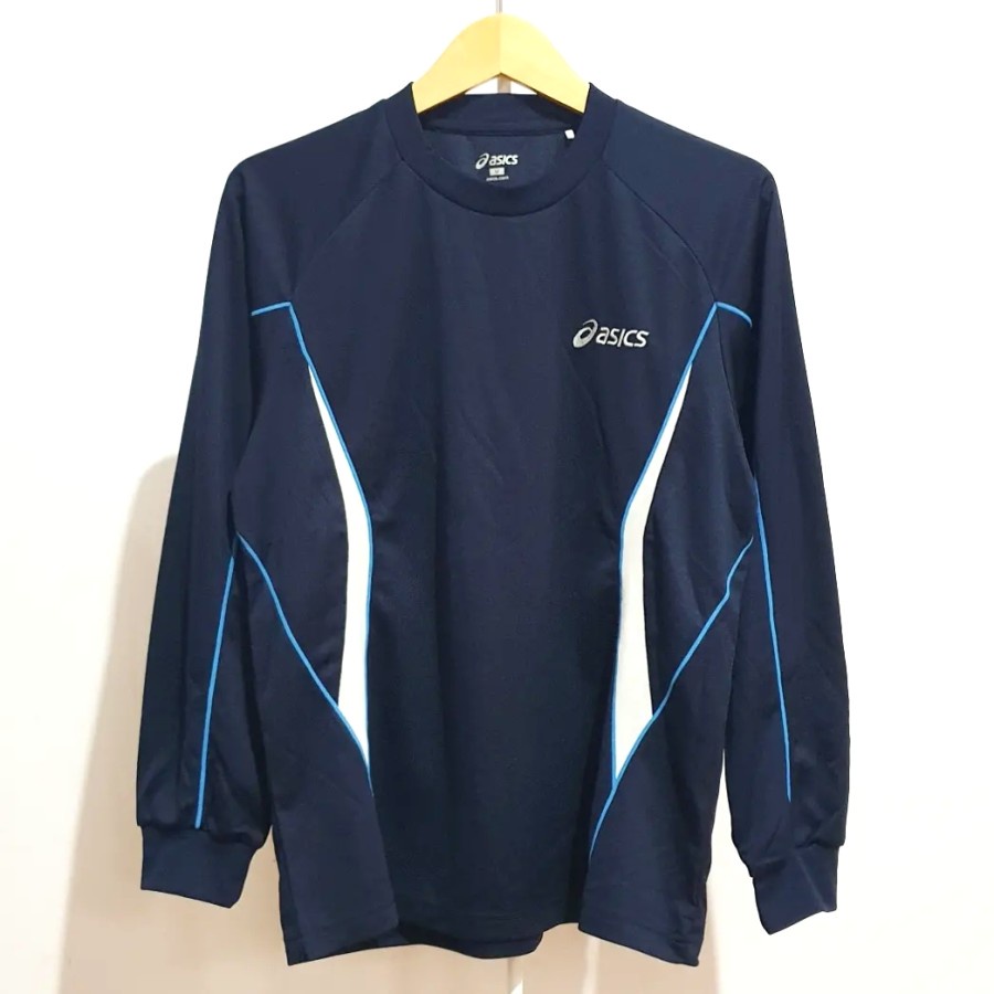 Jual Jersey Asics Sports Original Long Sleeve Running Baju Lari Blue ...