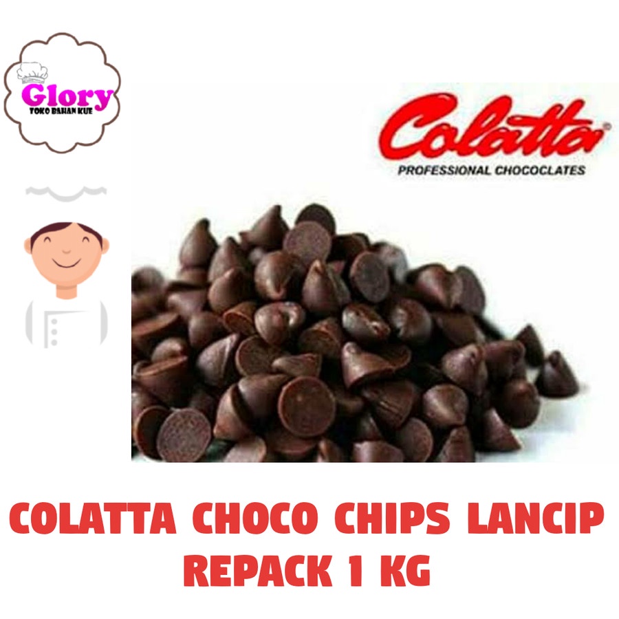 Jual choco chips colatta repack 1kg/choco chipa lancip kerucut | Shopee ...