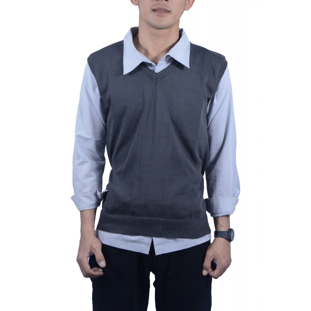 Jual ROMPI RAJUT PRIA / BASIC ROMPI RAJUT / TOP VEST PRIA / ATASAN ...