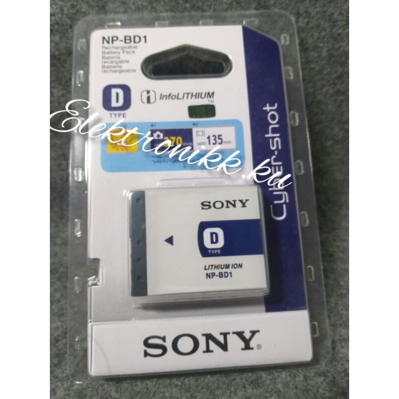 Jual Baterai SONY NP-BD1 ( DSC-T500, T300, T200, T70, T90, TX1 ) | Shopee Indonesia