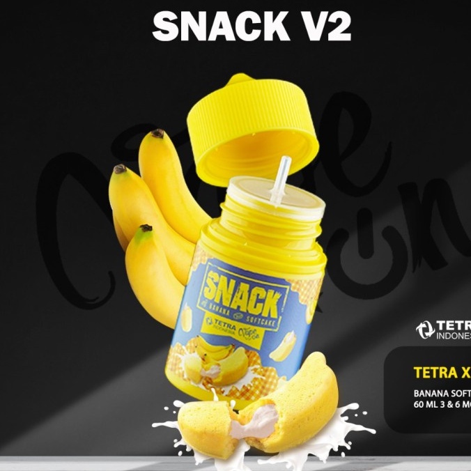 Jual Snack V2 60ML 3MG 6MG Cukai 2022 Banana Softcake by Tetra x Vape ...