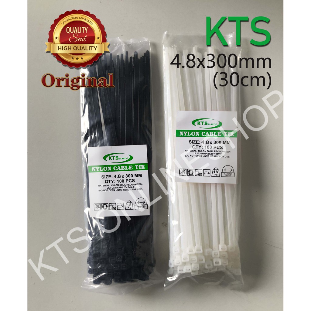 Jual Kabel ties 4.8x300mm Warna PUTIH/HITAM 1PACK Isi 100PCS | Shopee Indonesia