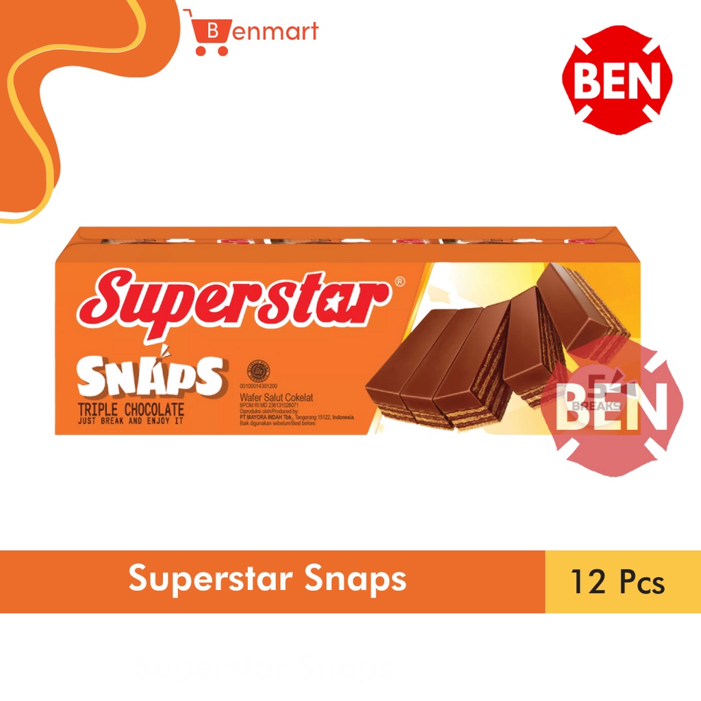 Jual Superstar Snaps 1 Box 12 Pcs 28g 28gr - Triple Chocolate Dus 28 ...