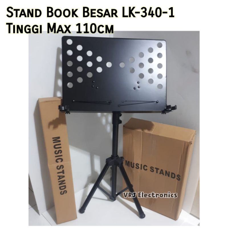 Jual Stand Book Besar LK340-1 Kaki Buku Partitur Adjustable Max 110cm ...