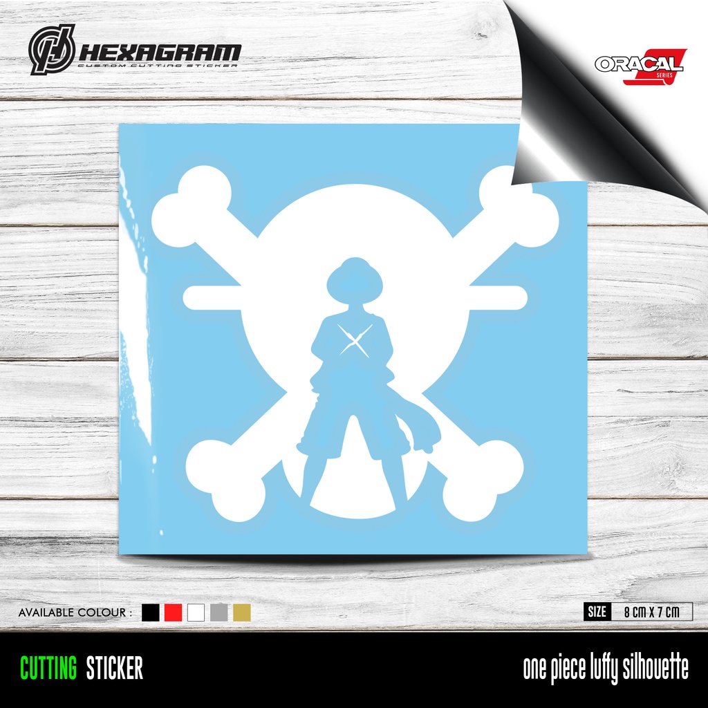 Jual Cutting Sticker One Piece Skull Luffy Silhouette | Stiker Cutting ...