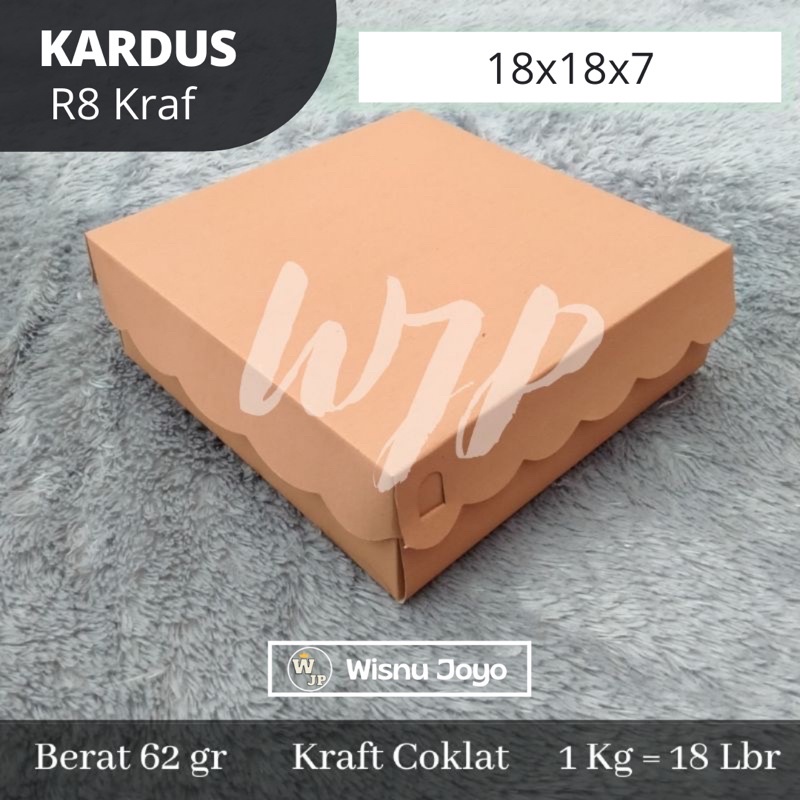 Jual Kardus Nasi 18 plus mika 350 GSM / Kardus Kraft Coklat R8 350 Gsm ...