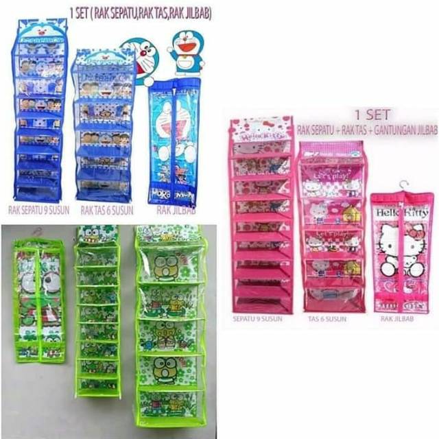 Jual Rak Gantung Karakter set 3 in 1 | Shopee Indonesia