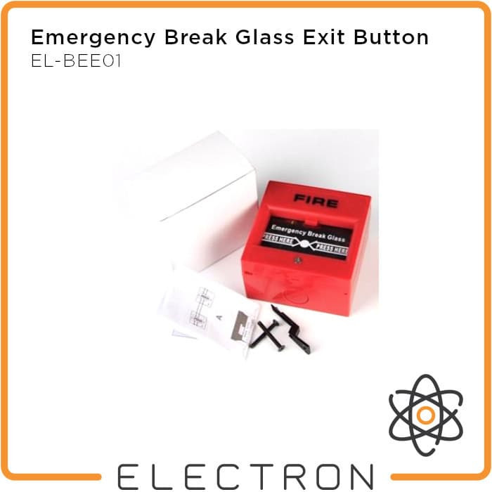 Jual EL-BEE01 Emergency Break Glass Red Door Release Access Fire Exit ...