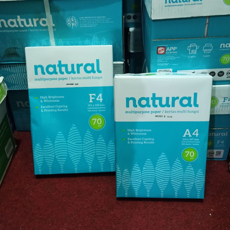 Jual Kertas HVS Natural A4 & F4 70gsm - Putih Tebal | Shopee Indonesia