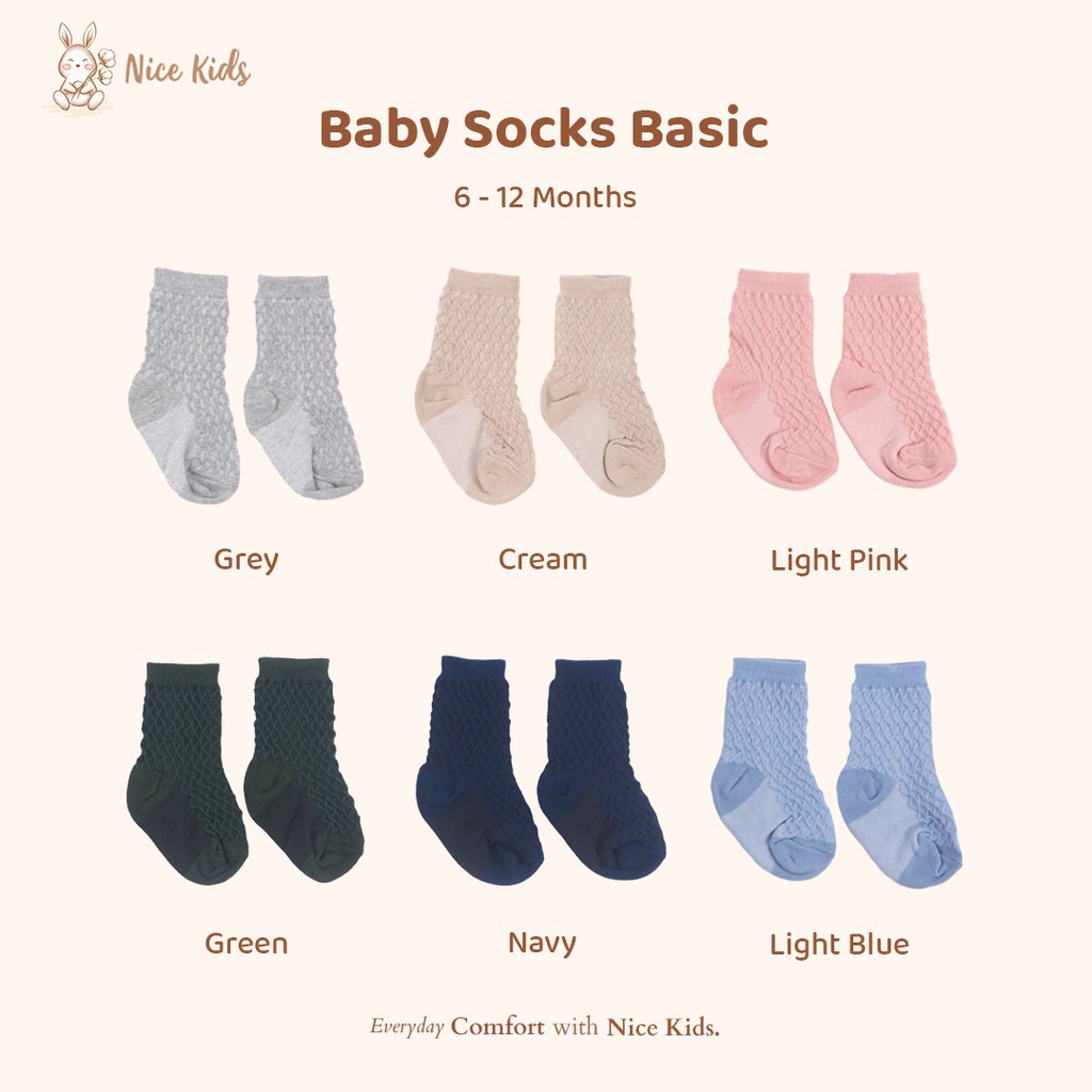 Jual CILLABABY - NICE KIDS NICEKIDS BABY SOCKS BASIC (Kaos Kaki Bayi ...