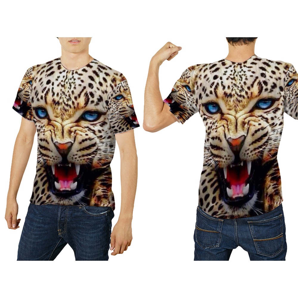 Jual JUAL Kaos Baju Keren Gambar Motif Hewan Macan Tutul Leopard Jaguar ...