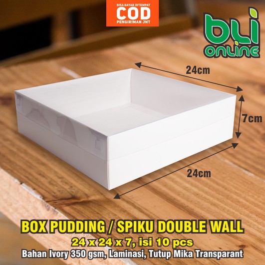Jual Box Pudding 24 x 24 x 7 Isi 10pcs / Dus Pudding / Kotak Pudding /.packaging Pudding / Spiku ...