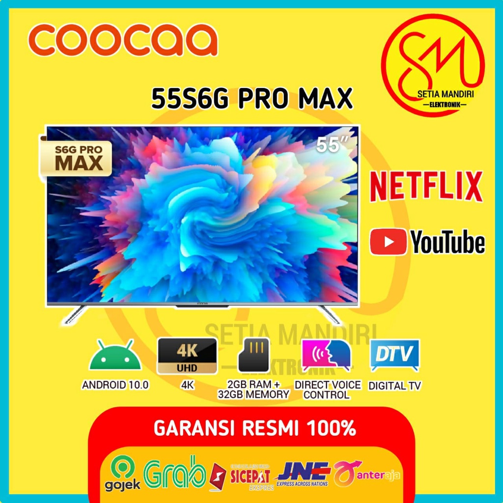 Jual COOCAA 55S6G PRO MAX Smart Android LED TV 55 Inch UHD 4K Digital ...