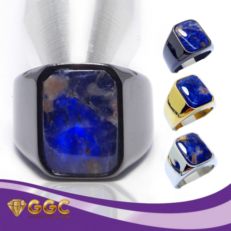 Jual Cincin Pria Batu Pirus Pinglon Sodalite Garansi Asli | Shopee ...