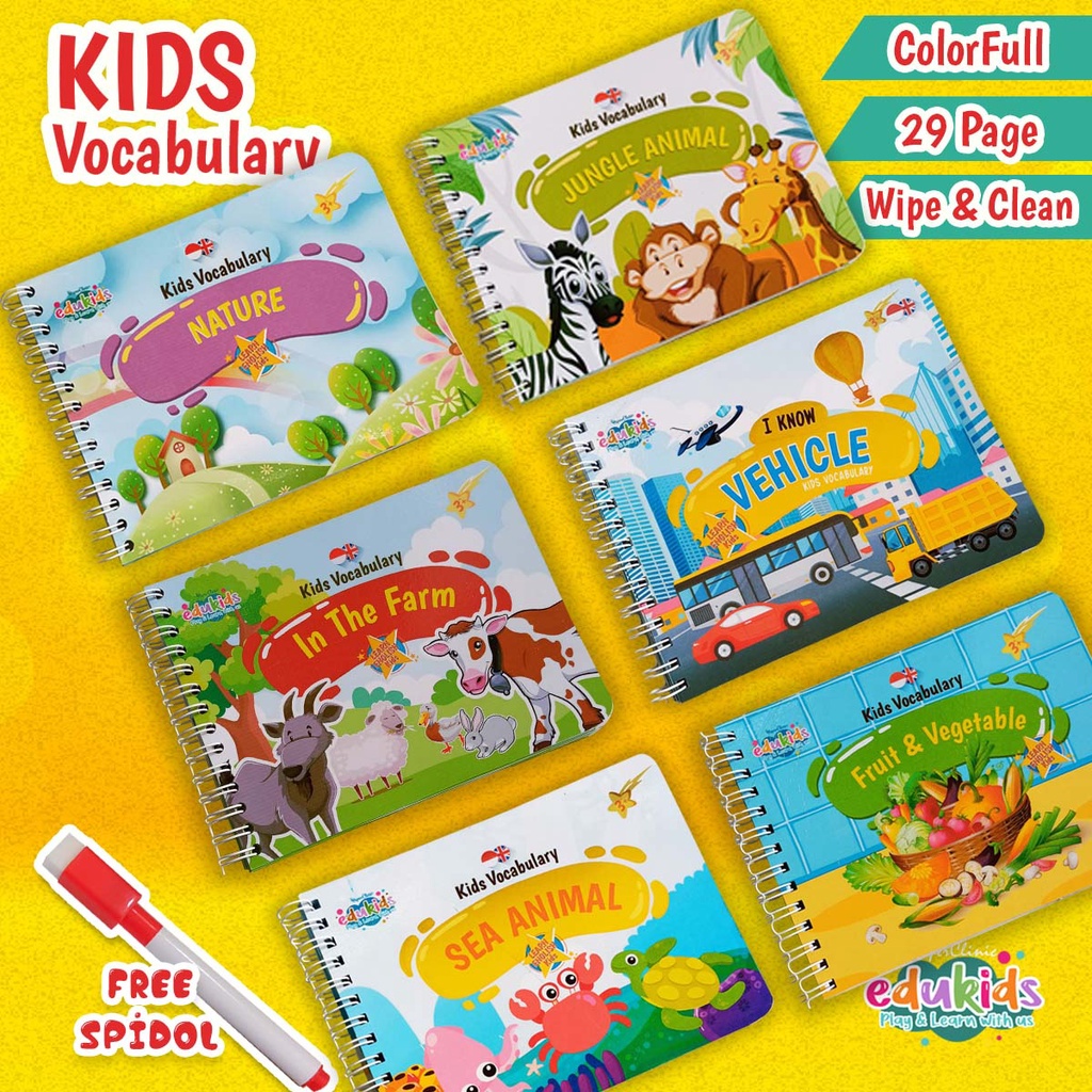 Jual Buku anak mengenal benda seri wipe and clean book anak usia 3 ...