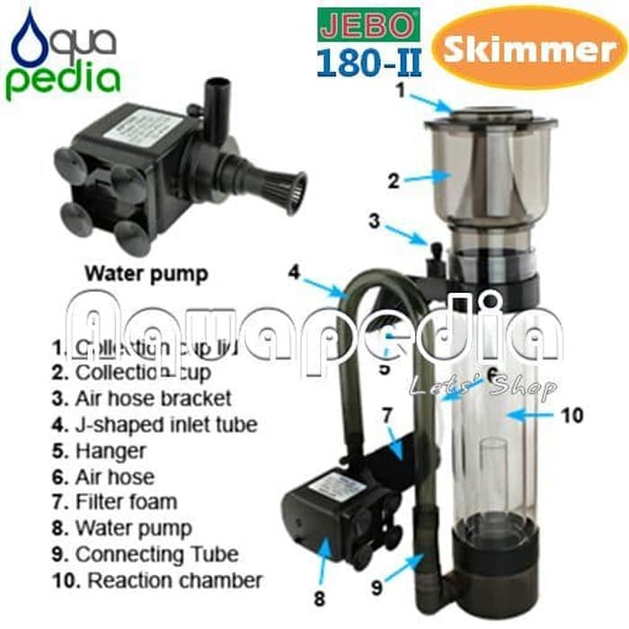 Jual Hobby Jebo 180II Aquarium Protein Skimmer Pump Jebo 180 II ...