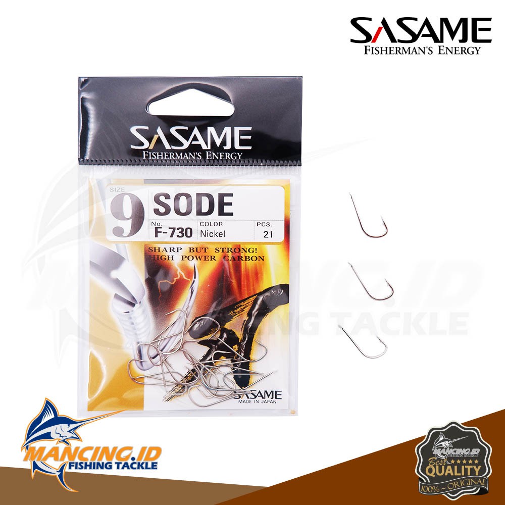 Jual Sasame SODE F-730 Flat Carbon Hook Kail Pancing Ikan Mas Gurame Bawal Patin Hiu Anti Moncel ...