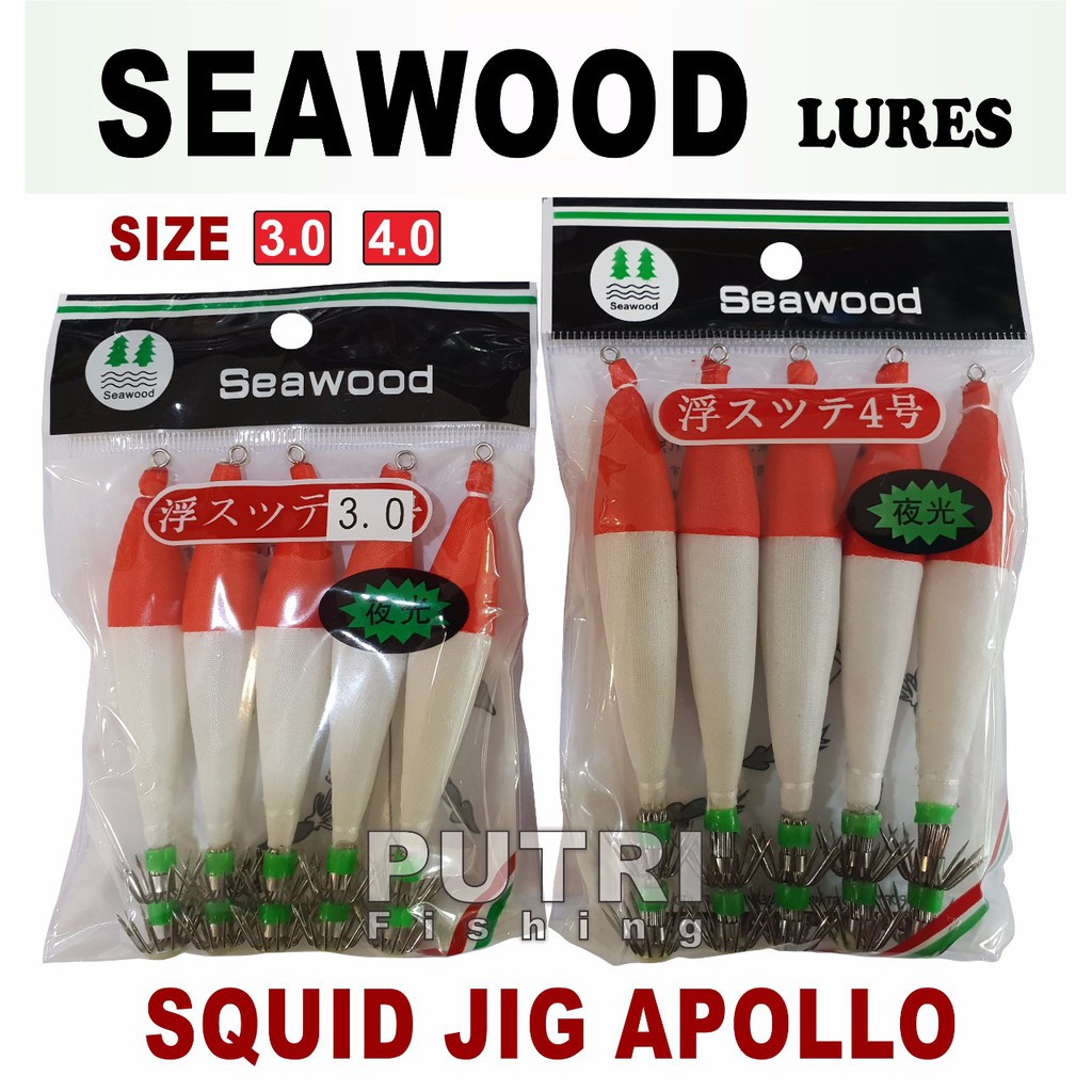 Jual LURE KENZI SEAWOOD Squid Jig Apollo Umpan Pancing Tiruan Ikan ...