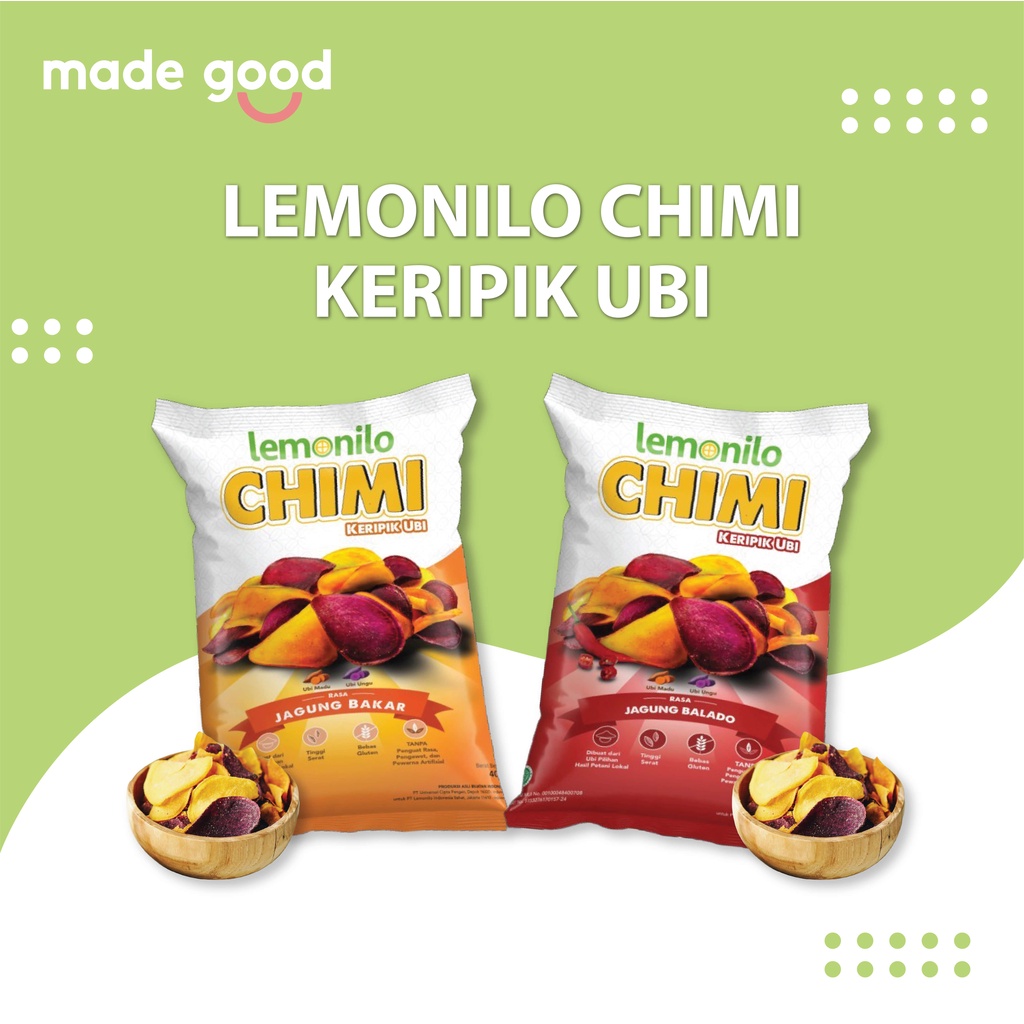 Jual Lemonilo Chimi Ubi Snack Keripik Halal No MSG Bebas Gluten Free ...