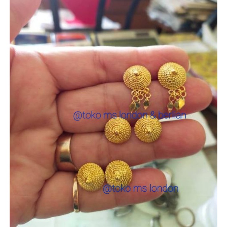Jual anting borobudur 24k emas London LM Kadar 999,9%. | Shopee Indonesia