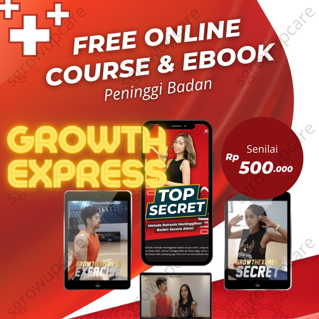 Jual ONLINE COURSE GROWTH EXPRESS ( PROGRAM OLAHRAGA MENINGGIKAN BADAN ) | Shopee Indonesia