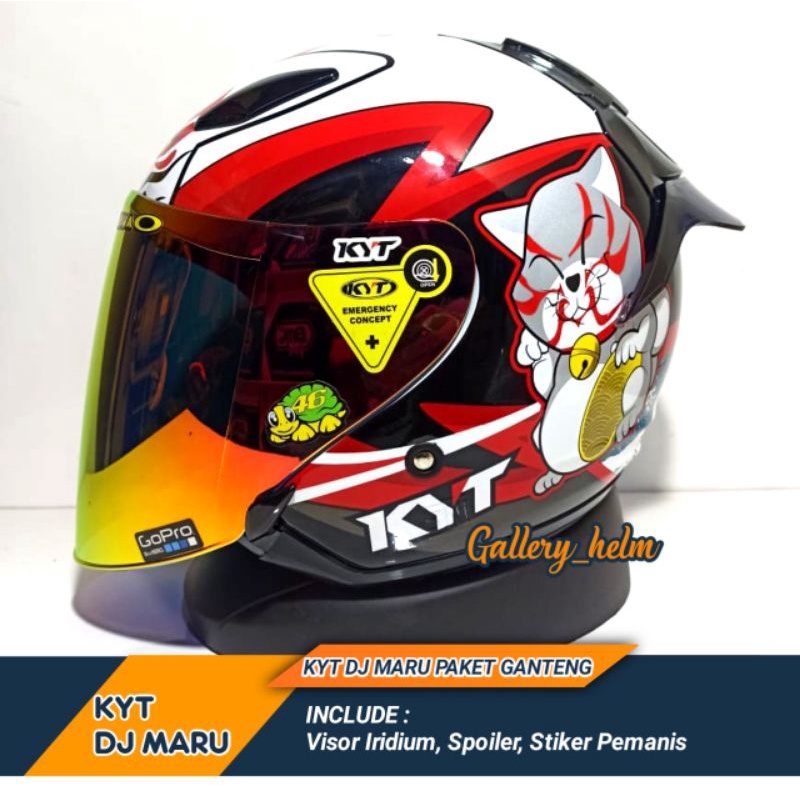 Jual PAKET GANTENG KYT HALF FACE | HELM CUSTOM | HELM KYT DJ MARU ...