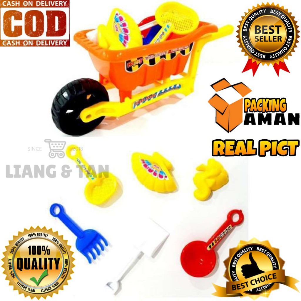 Jual PROMO Mainan Anak Gerobak Pasir Dan Cetakan / Happy Sand Truck ...
