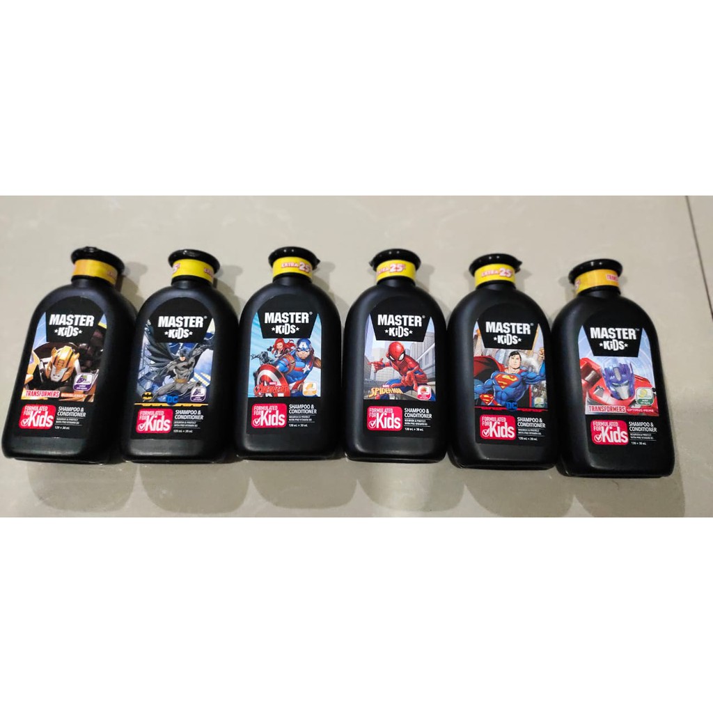 Jual Master Kids Shampoo & Conditioner Superman / Batman / Spiderman ...