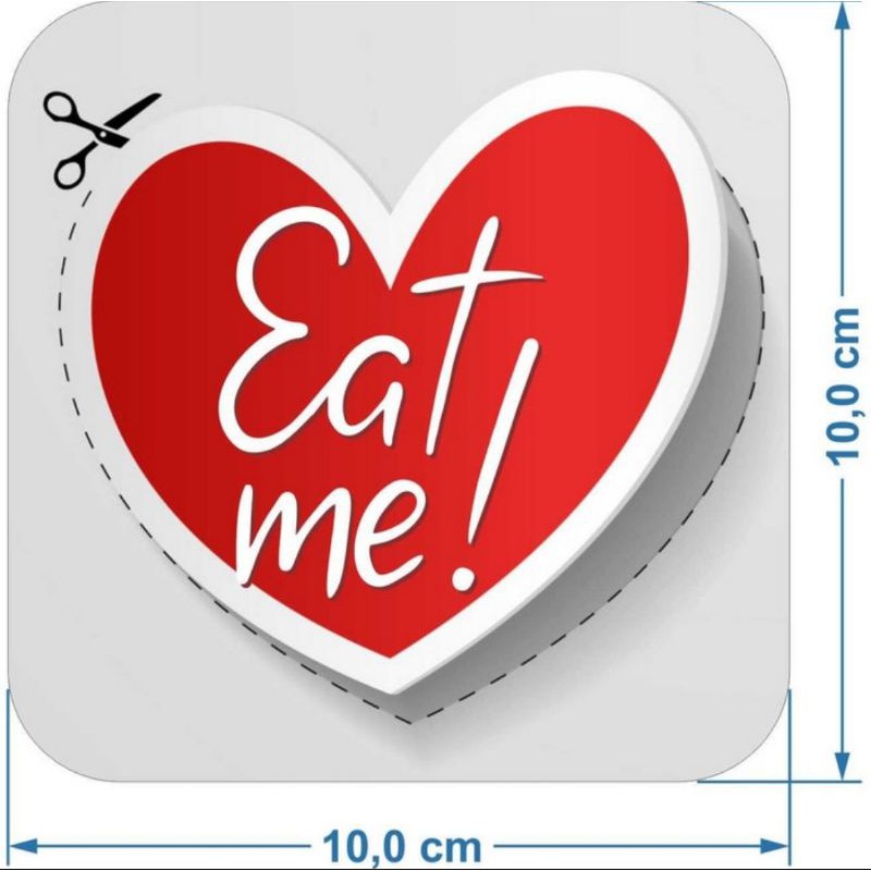 Jual STIKER EAT ME 10X10CM | Shopee Indonesia
