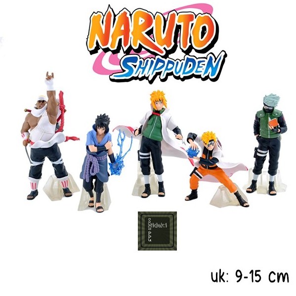 Jual Naruto Shippuden Set Action Figure Pajangan Mainan Naruto Sasuke 5 ...