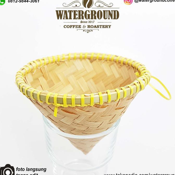 Jual Bamboo Coffee Dripper V60-01 Natural Dripper Unik Alami Alat Kopi ...