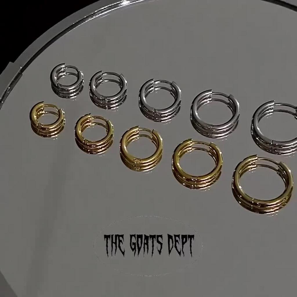 Jual The Goats Dept - Real Titanium Loop Hoop Round Earrings Original ...
