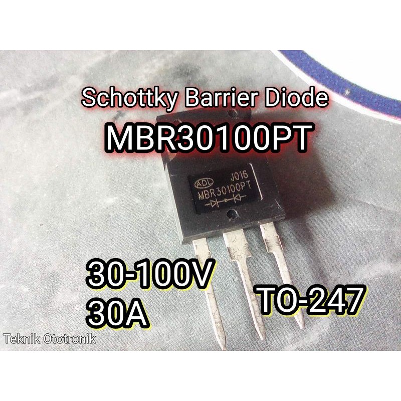 Jual Diode Dioda MBR 30100 30A 100V MBR30100 MBR30100PT Barrier upgrade ...