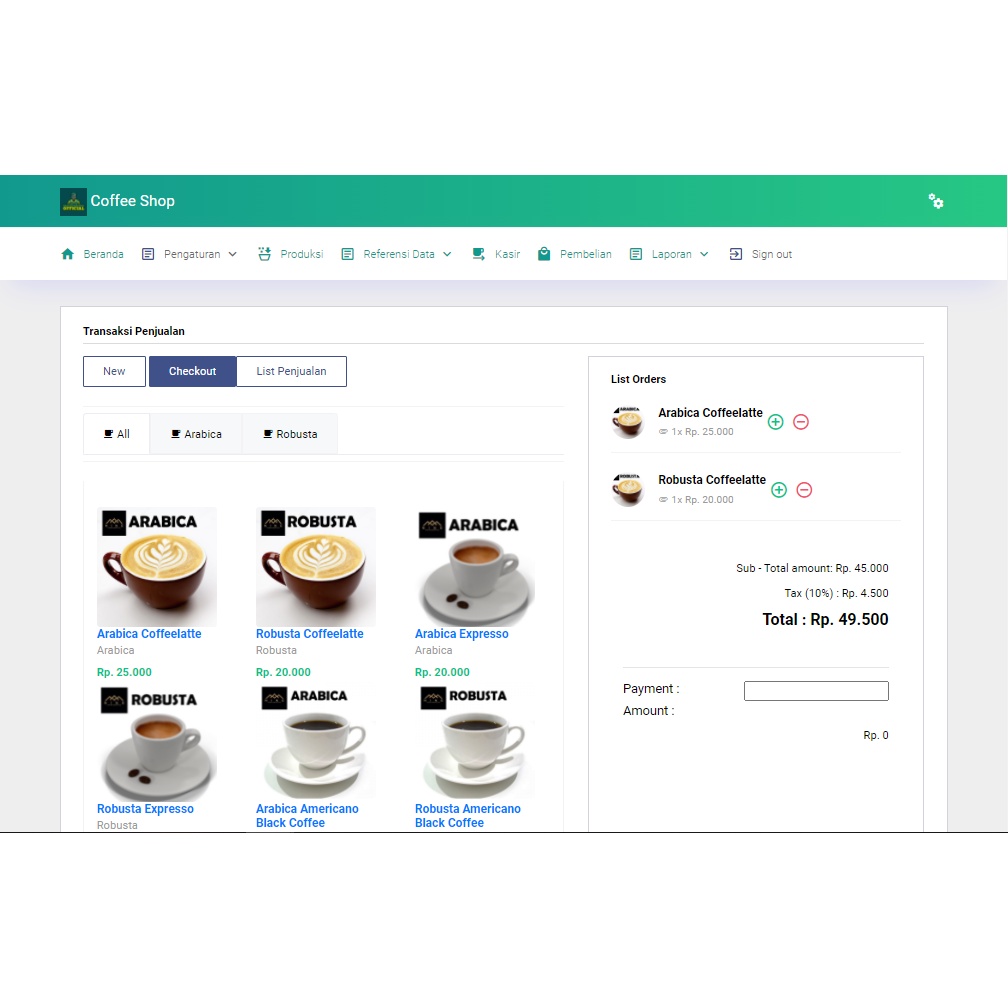 Jual APLIKASI POS ( POINT OF SALES ) COFFEE SHOP BERBASIS WEBSITE PHP MYSQL CODEIGNITER | Shopee ...