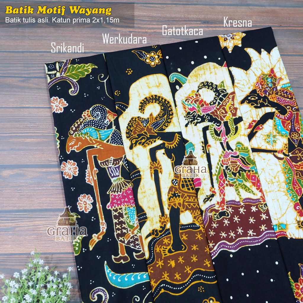 Jual KAIN BATIK TULIS MOTIF WAYANG BAHAN BAKARAN ASLI PATI | Shopee ...