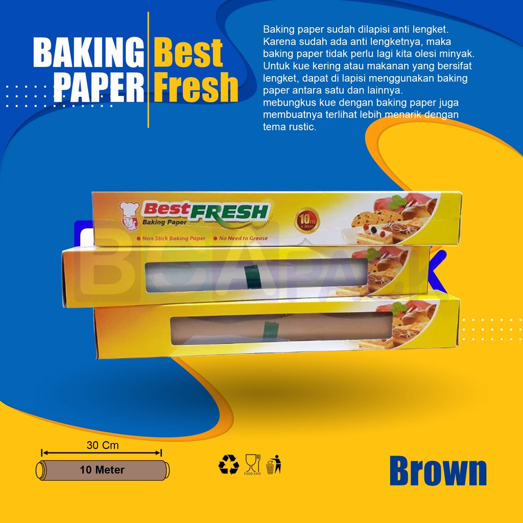Jual BAKING PAPER - KERTAS BAKING BEST FRESH 30cm x 10 m ALAS ROTI KUE ...