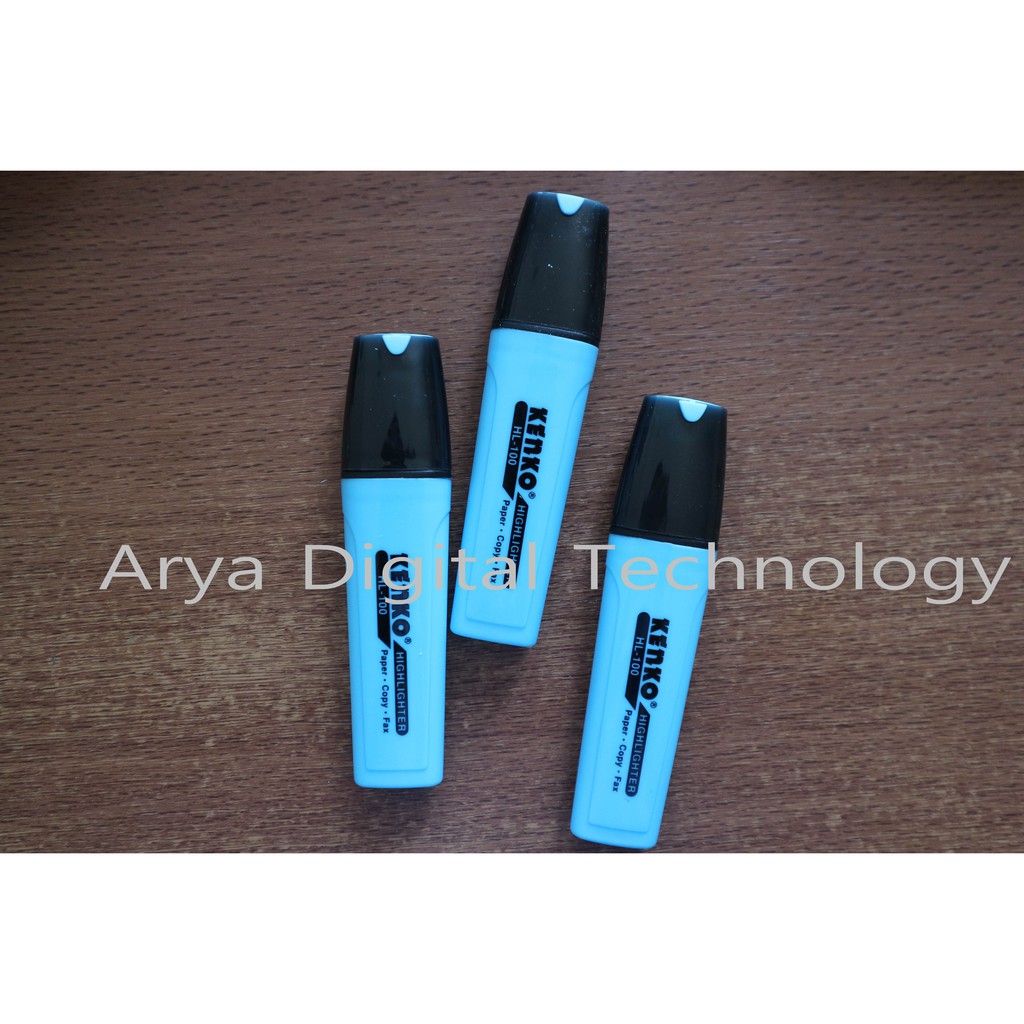Jual Kenko Highlighter HL 100 Spidol Penanda Warna Biru Murah Bagus ...