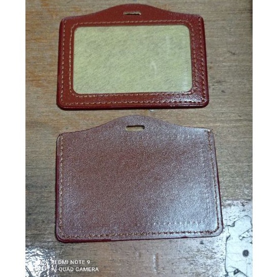 Jual Card Holder Id Card Kulit Landscape Casing Id Card PU Leather ...
