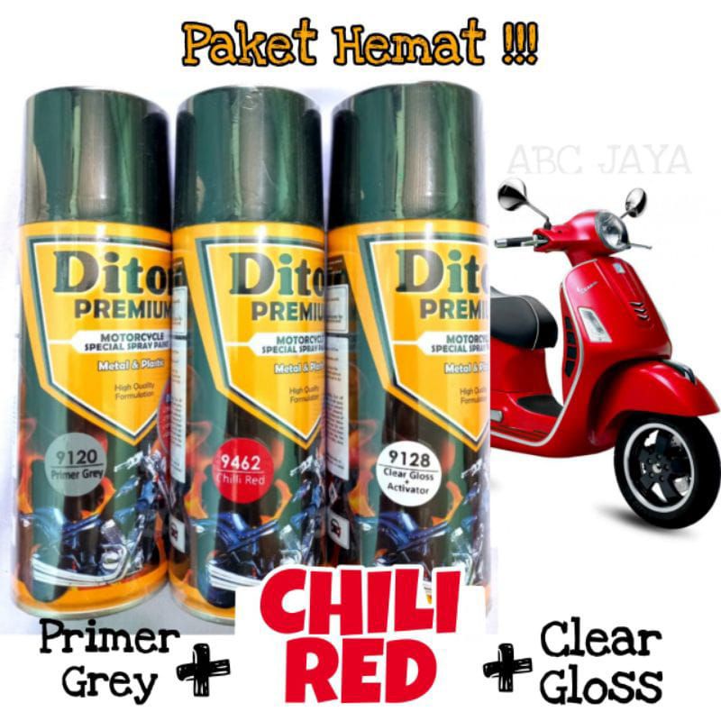 Jual Paket Hemat Pylok Pylox Diton Premium 400ml Primer Grey 9120 ...