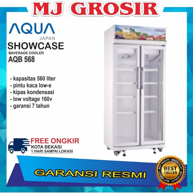 Jual KULKAS SHOWCASE AQUA 2 PINTU JUMBO AQB 560 SERI LOW WATT | Shopee Indonesia