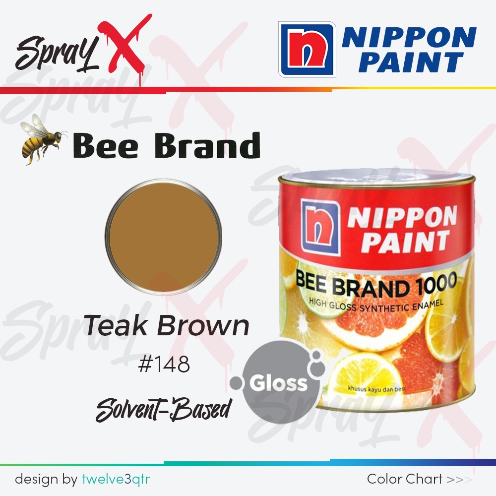 Jual BEE BRAND 1000 TEAK BROWN 148 / COKLAT JATI #148 0.9 LITER - CAT ...
