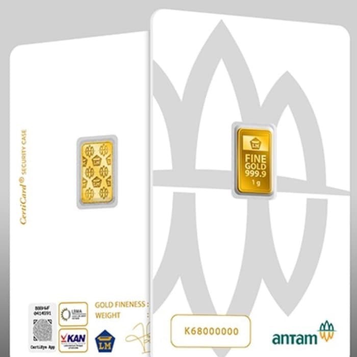 Jual LM Antam 1 gram/ Emas LM Logam Mulia bersertifikat 1 gr | Shopee ...