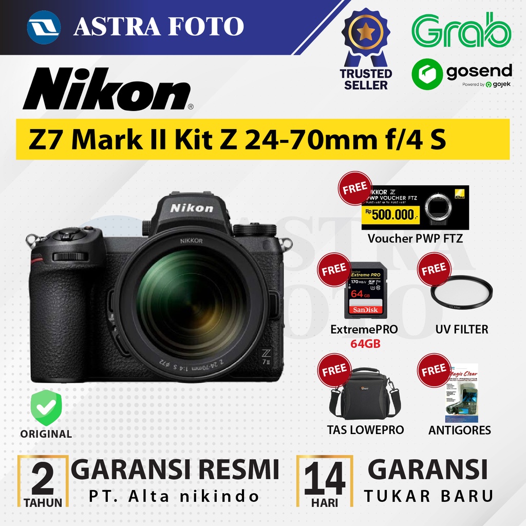 Jual Nikon Z7 II Nikon Z7II Nikon Z7 Mark II Kit Z 24-70mm f/4 S Mirrorless | Shopee Indonesia