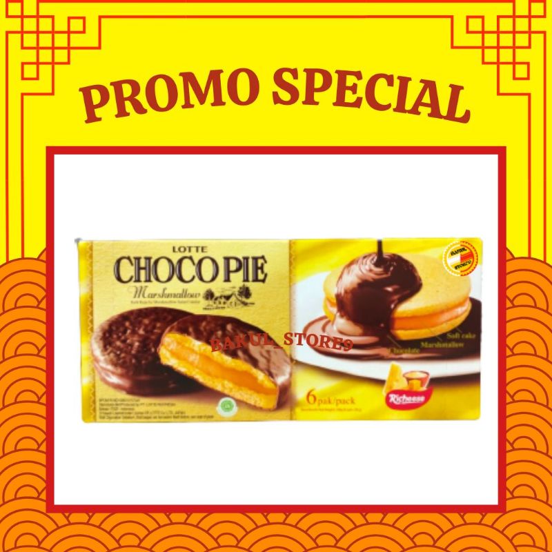 Jual Lotte Choco Pie Cheese Marshmallow Box 168 gr Cake Rasa Keju Isi ...