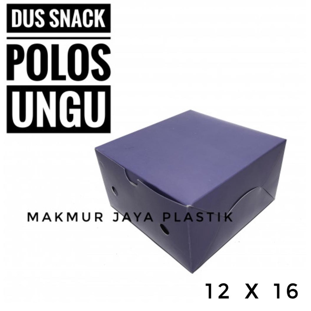 Jual DUS SNACK POLOS WARNA UNGU UKURAN 12 X 16 CM | Shopee Indonesia