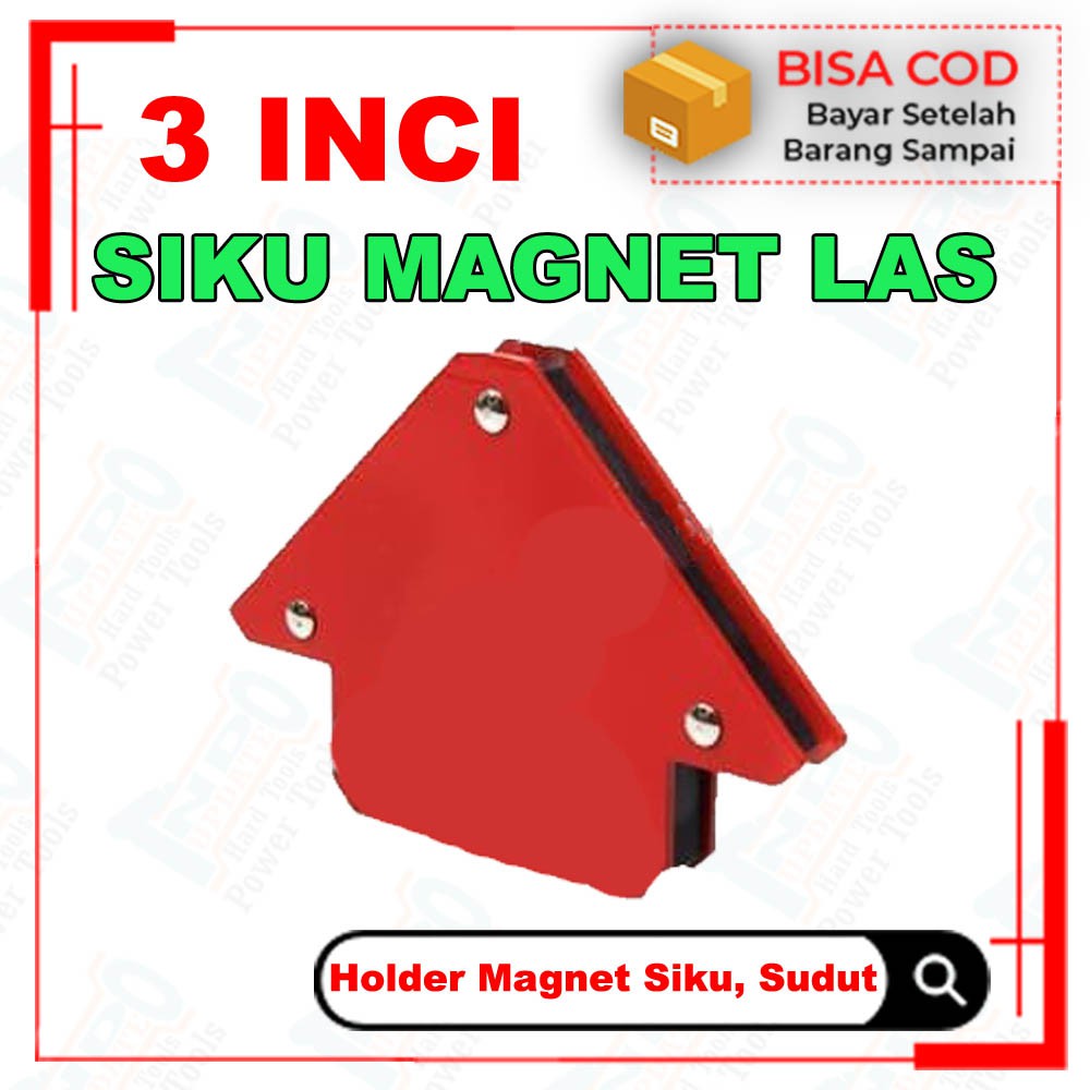 Jual Siku Magnet Welding Model Panah Size 3" // Sikulas Siku Las Klem ...